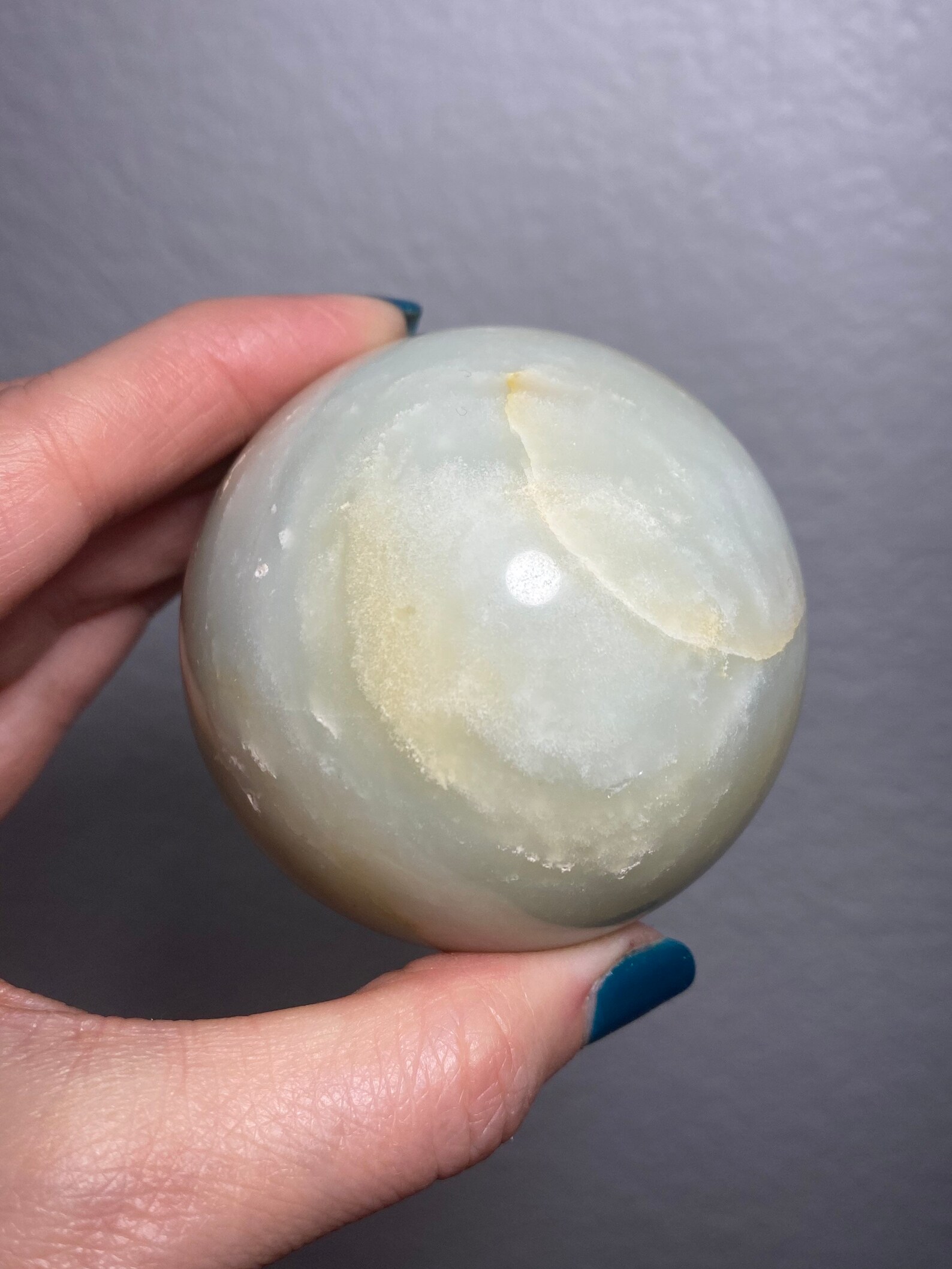 65mm Aqua Blue Calcite Sphere 384g - Etsy