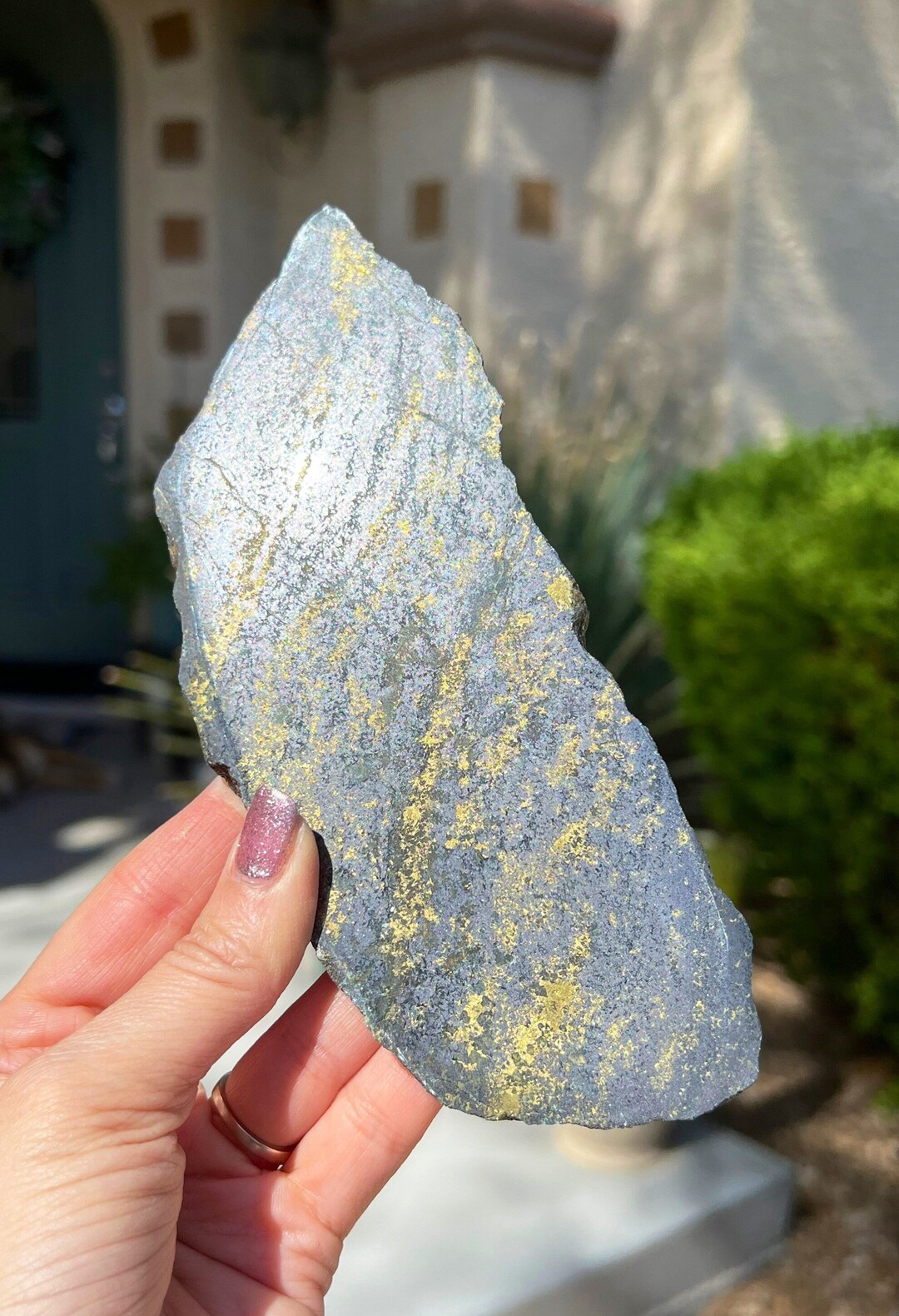 1lb Chalcopyrite/bornite/magnetite Slab W/ Stand - Etsy