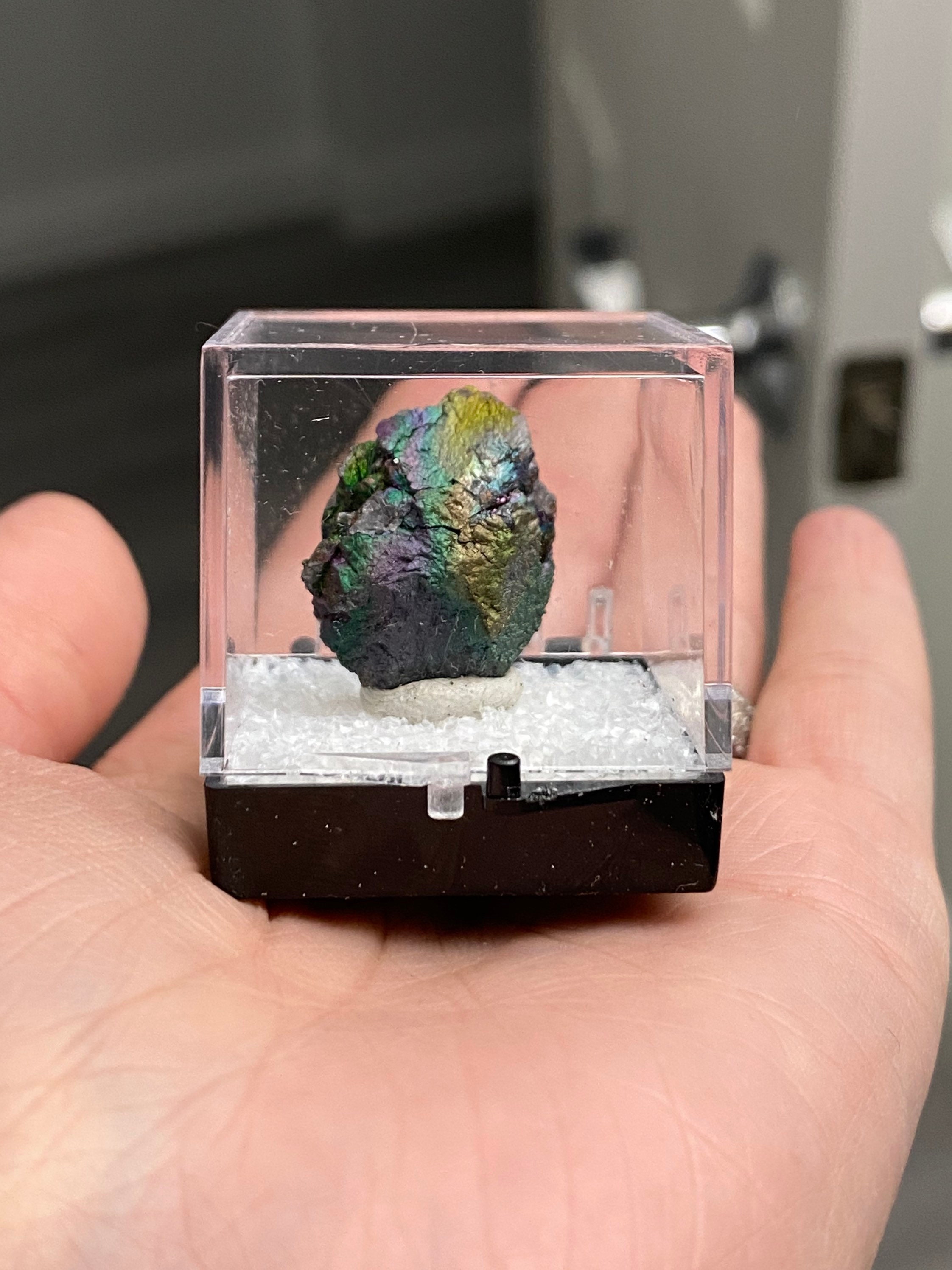 Iridescent Rainbow Turgite From Graves Mtn, Thumbnail Mineral, Display ...