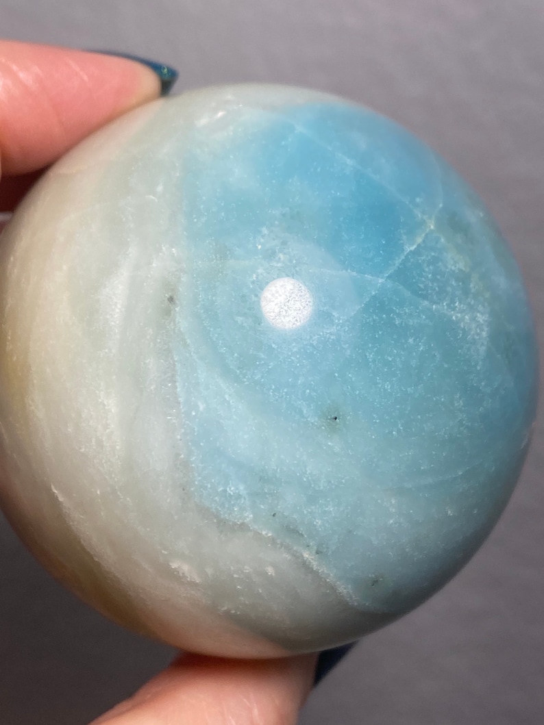 65mm Aqua Blue Calcite Sphere 384g - Etsy