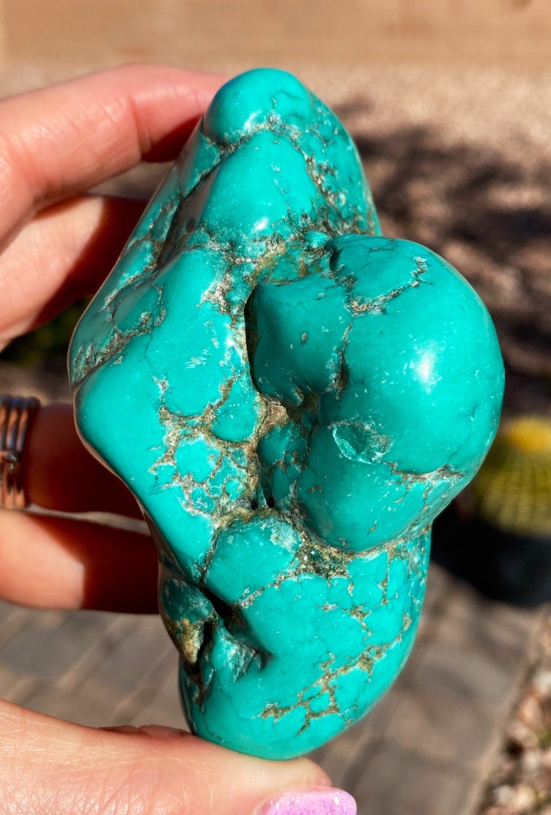 Turquoise Dyed Magnesite 334g | Etsy