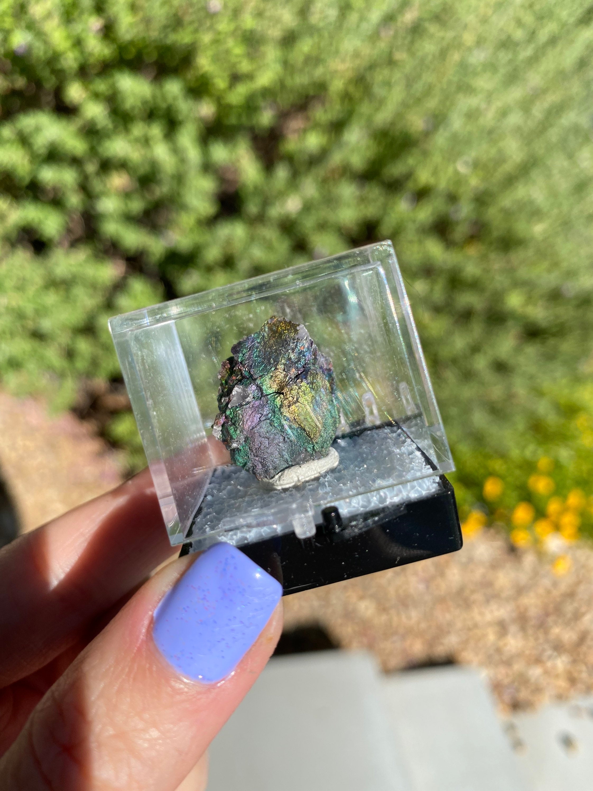 Iridescent Rainbow Turgite From Graves Mtn, Thumbnail Mineral, Display ...