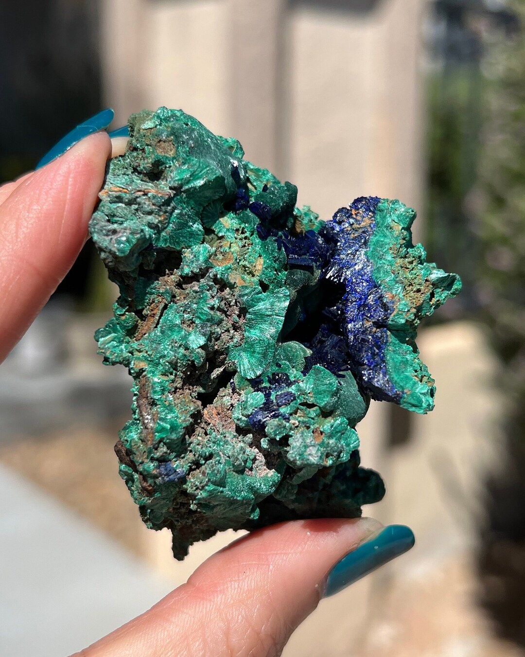 Raw Azurite/malachite Cluster 126g, Malacite Cluster, Azurite, Druzy ...