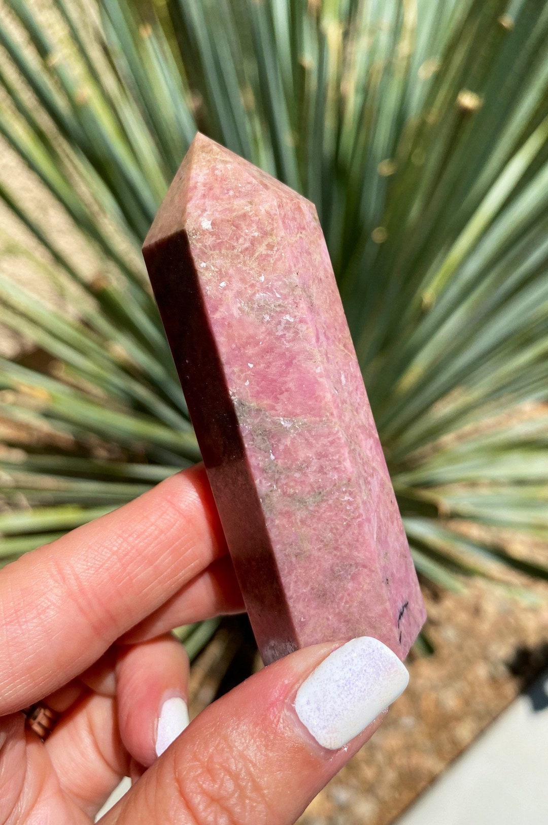 Pink Rhodonite Tower 117g, Natural Rhodonite, Polished Rhodonite ...