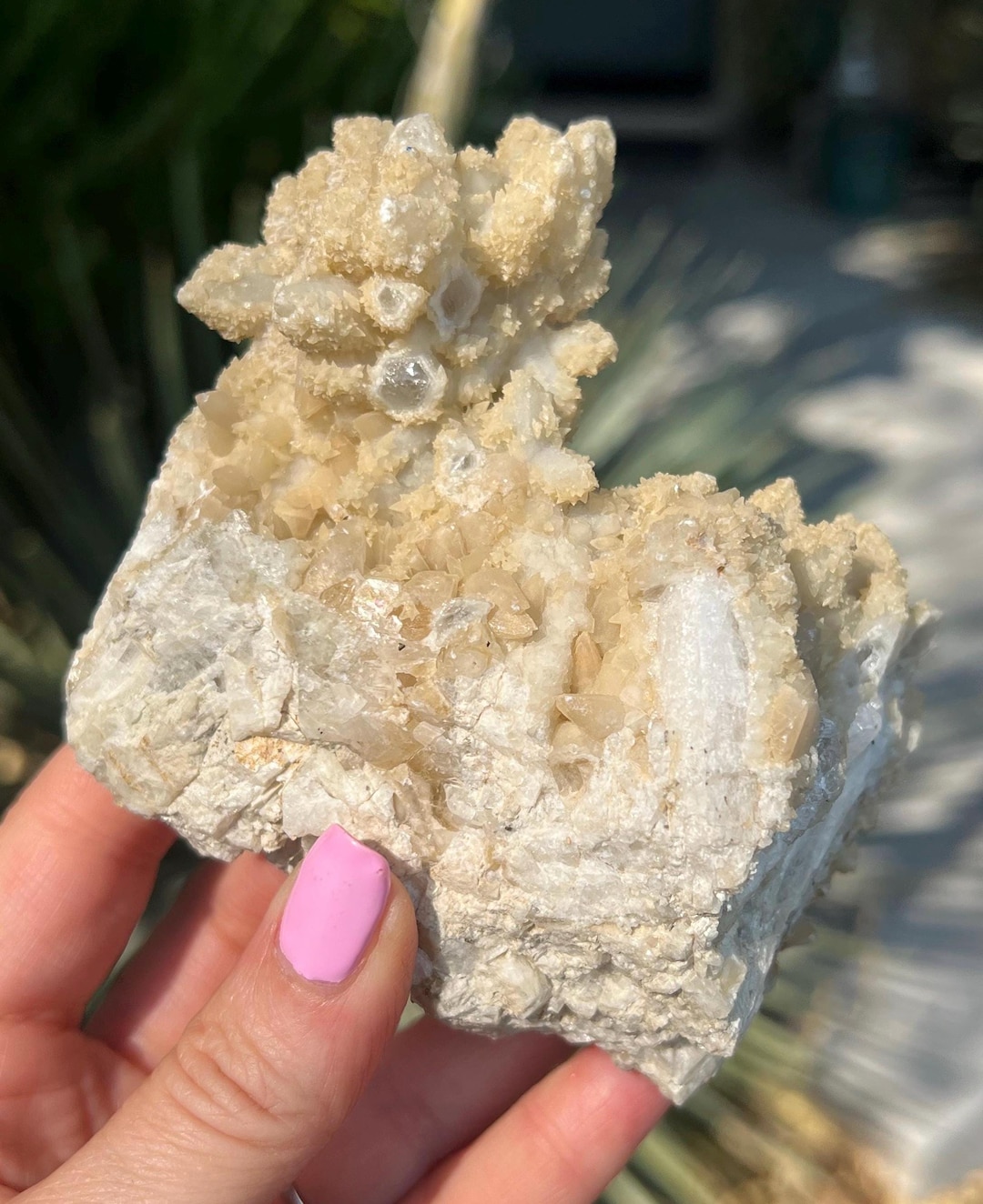 White Cave Calcite Cluster 420g, Cave Calcite, Aragonite, White ...