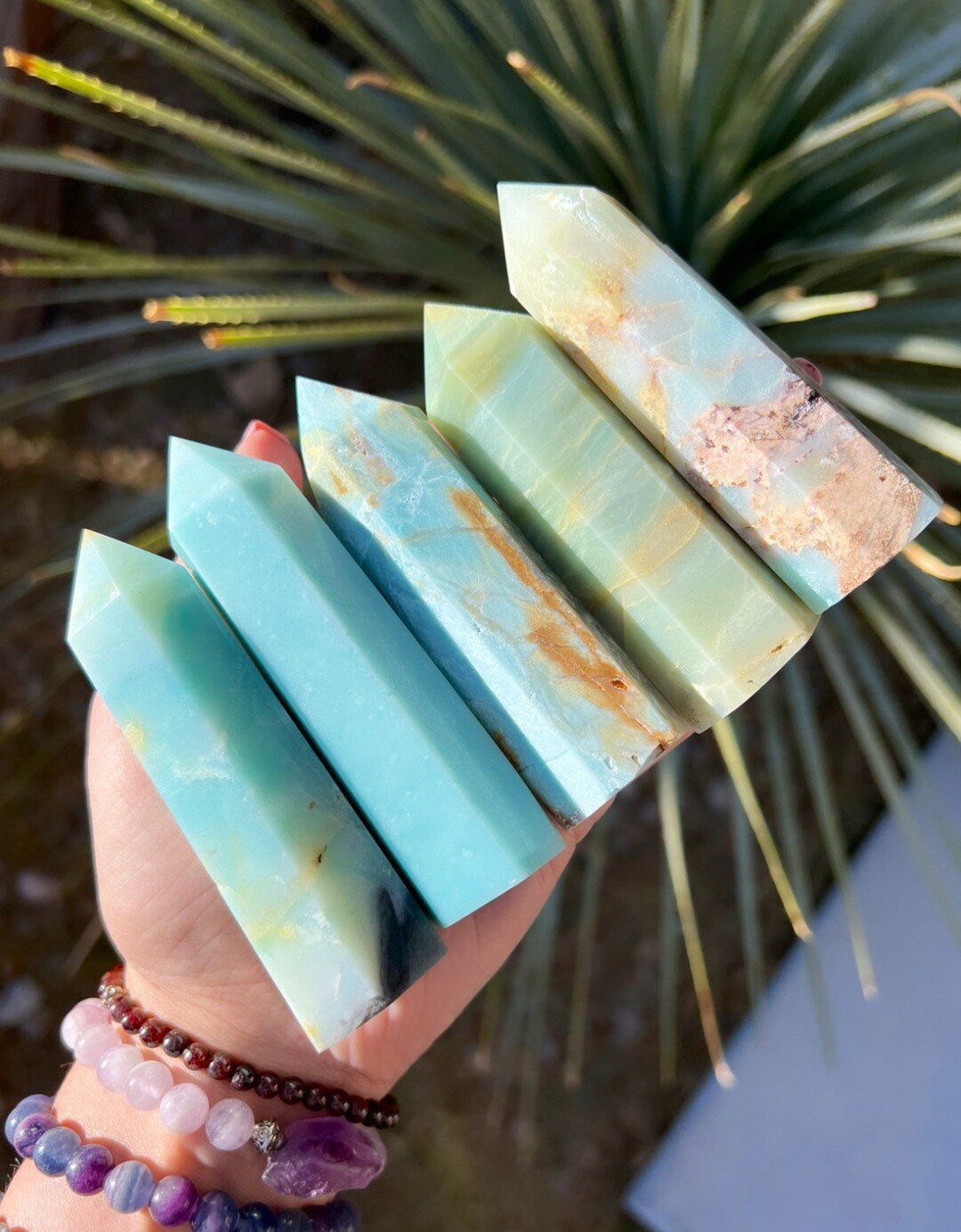 You Choose*blue Caribbean Calcite Towers - Etsy