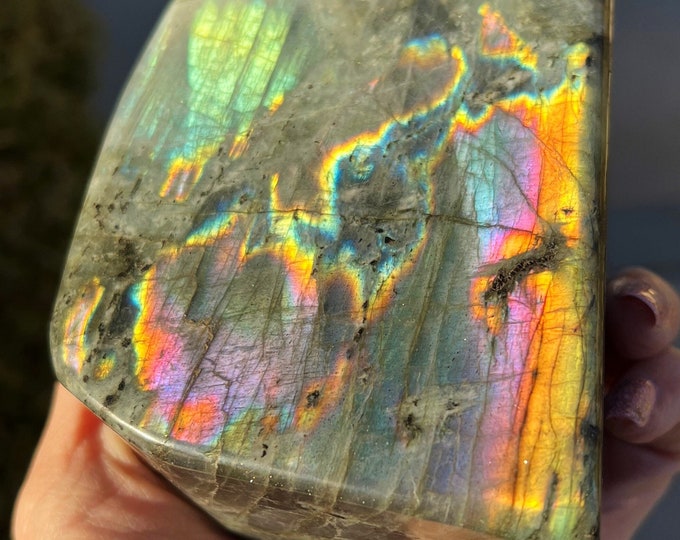 1.14lb Flashy Rainbow Labradorite Freeform - Etsy