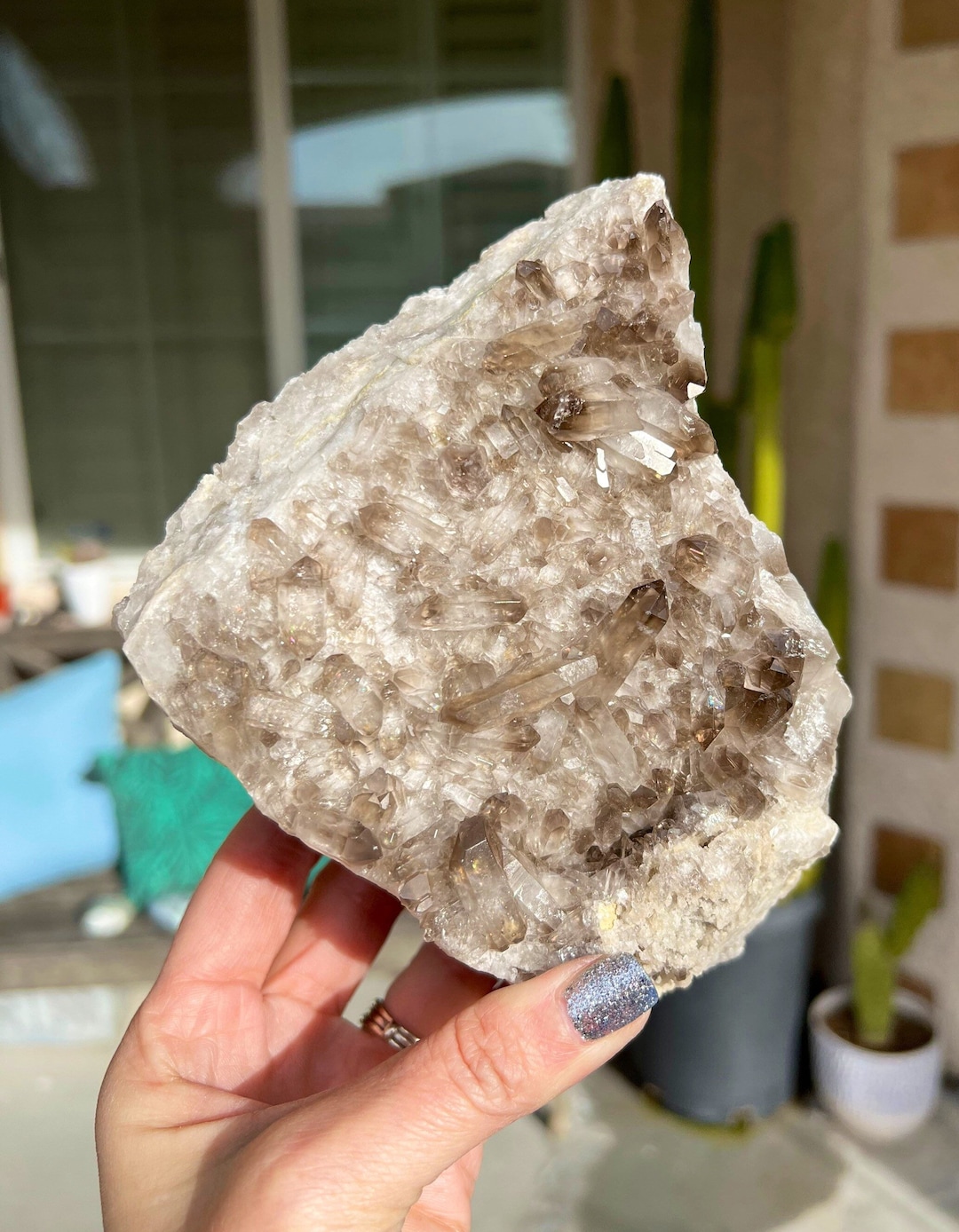 3.1lb Smokey Quartz Cluster, Smoky Quartz Crystal, Raw Smokey Quartz ...