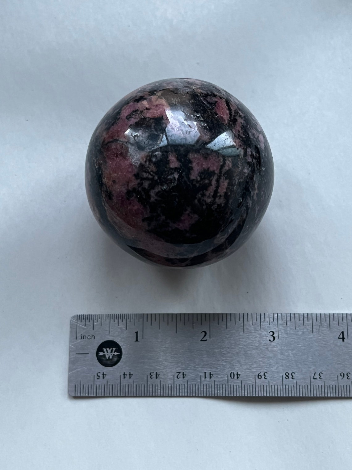 1.3lb AAA Pink Rhodonite Sphere W/ Stand 61mm | Etsy