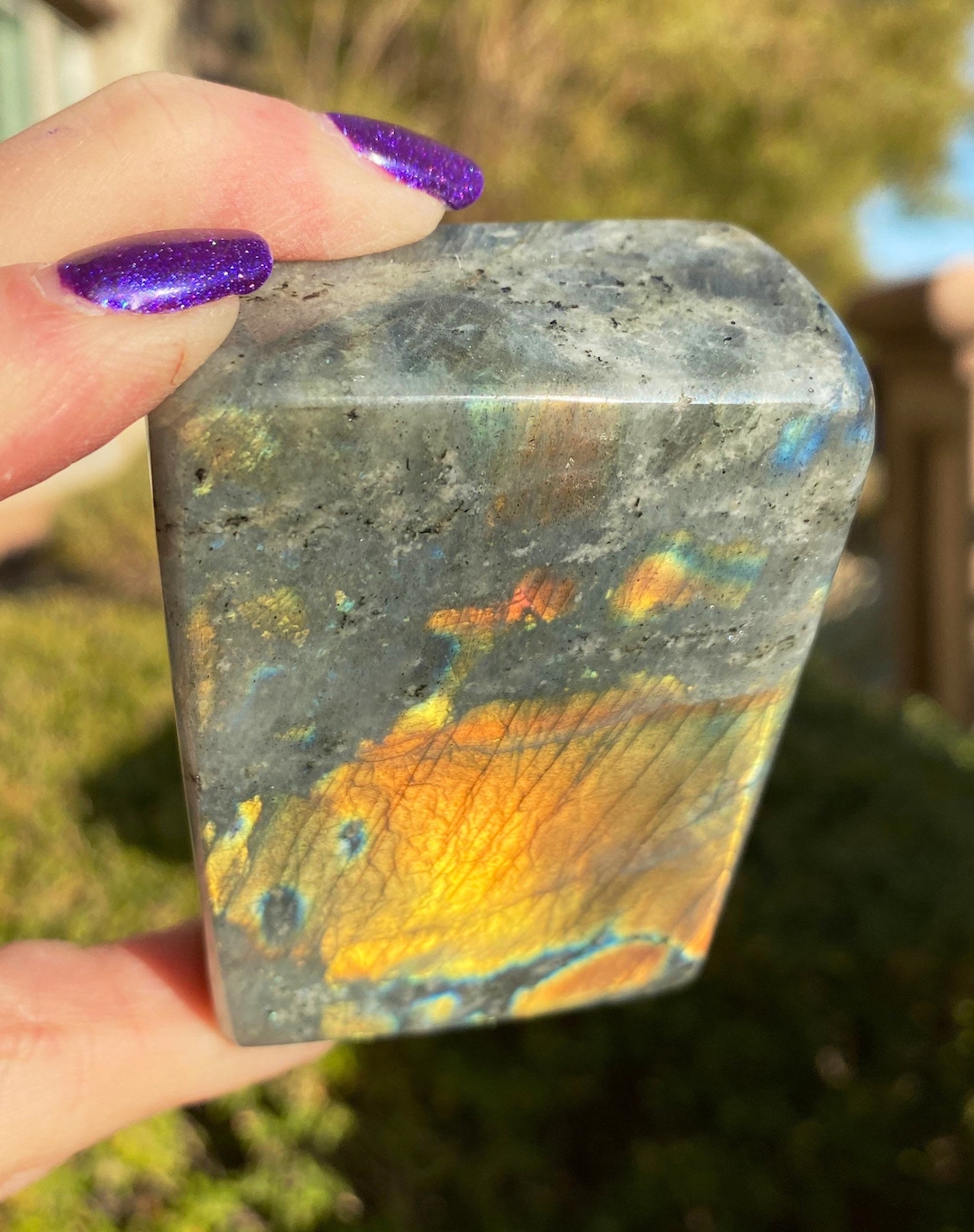 Flashy Orange Labradorite Freeform 326g,polished Labradorite Freeform ...