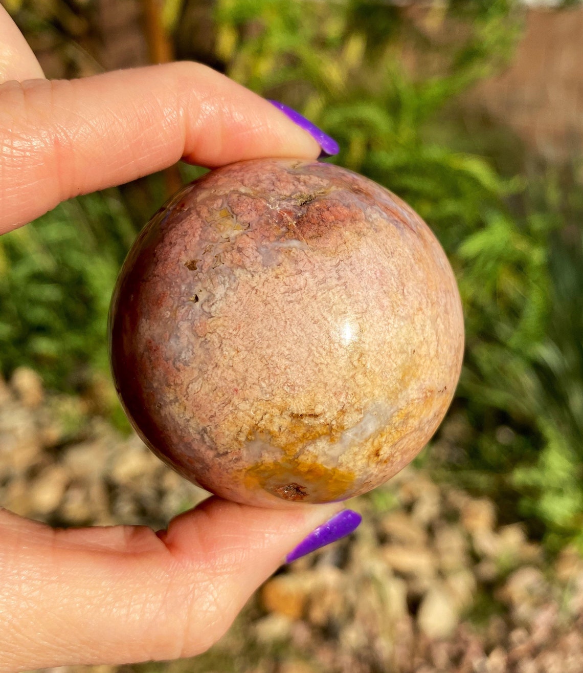 52mm Flower Agate Sphere W/ Stand 191g - Etsy