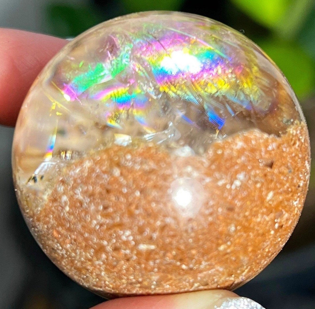 37mm Garden Quartz lodolite Sphere W/stand 69g - Etsy