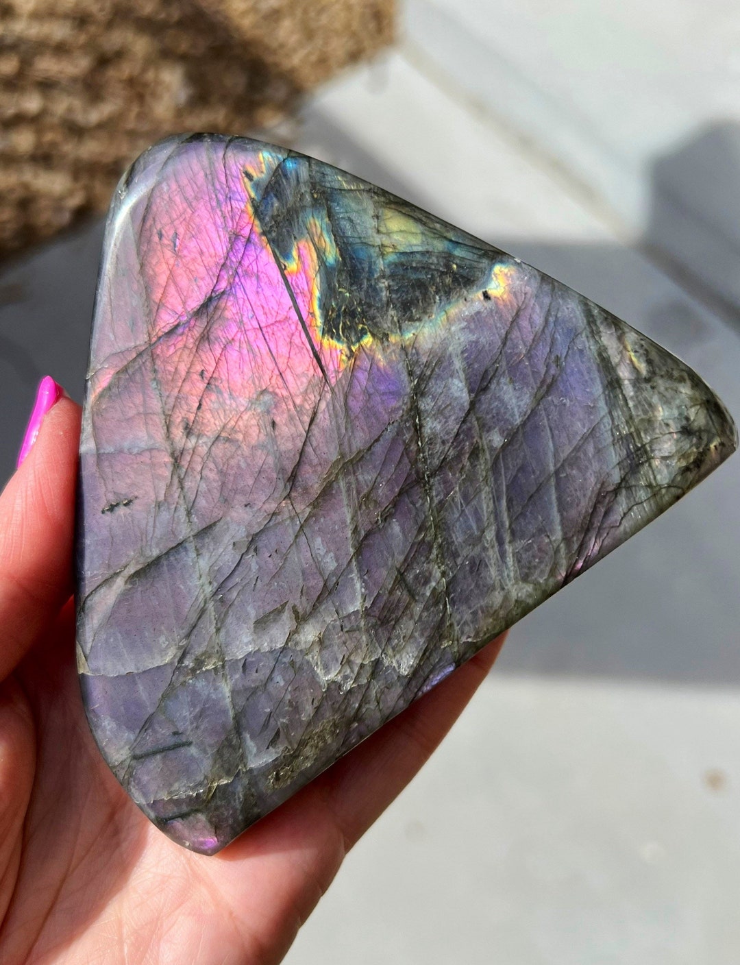 Flashy Purple Labradorite Freeform 394g,polished Labradorite Freeform ...