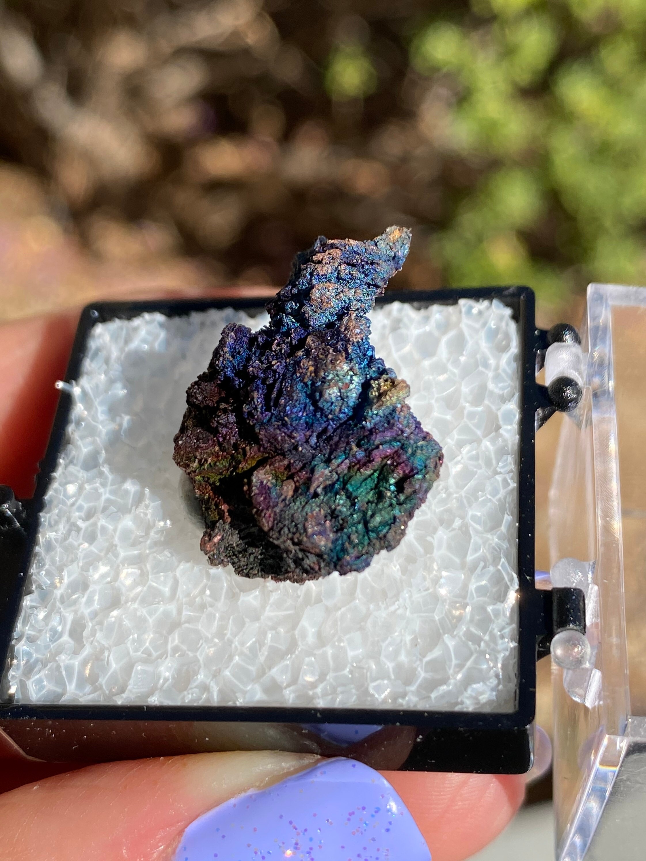 Iridescent Rainbow Turgite From Graves Mtn, Thumbnail Mineral, Display ...