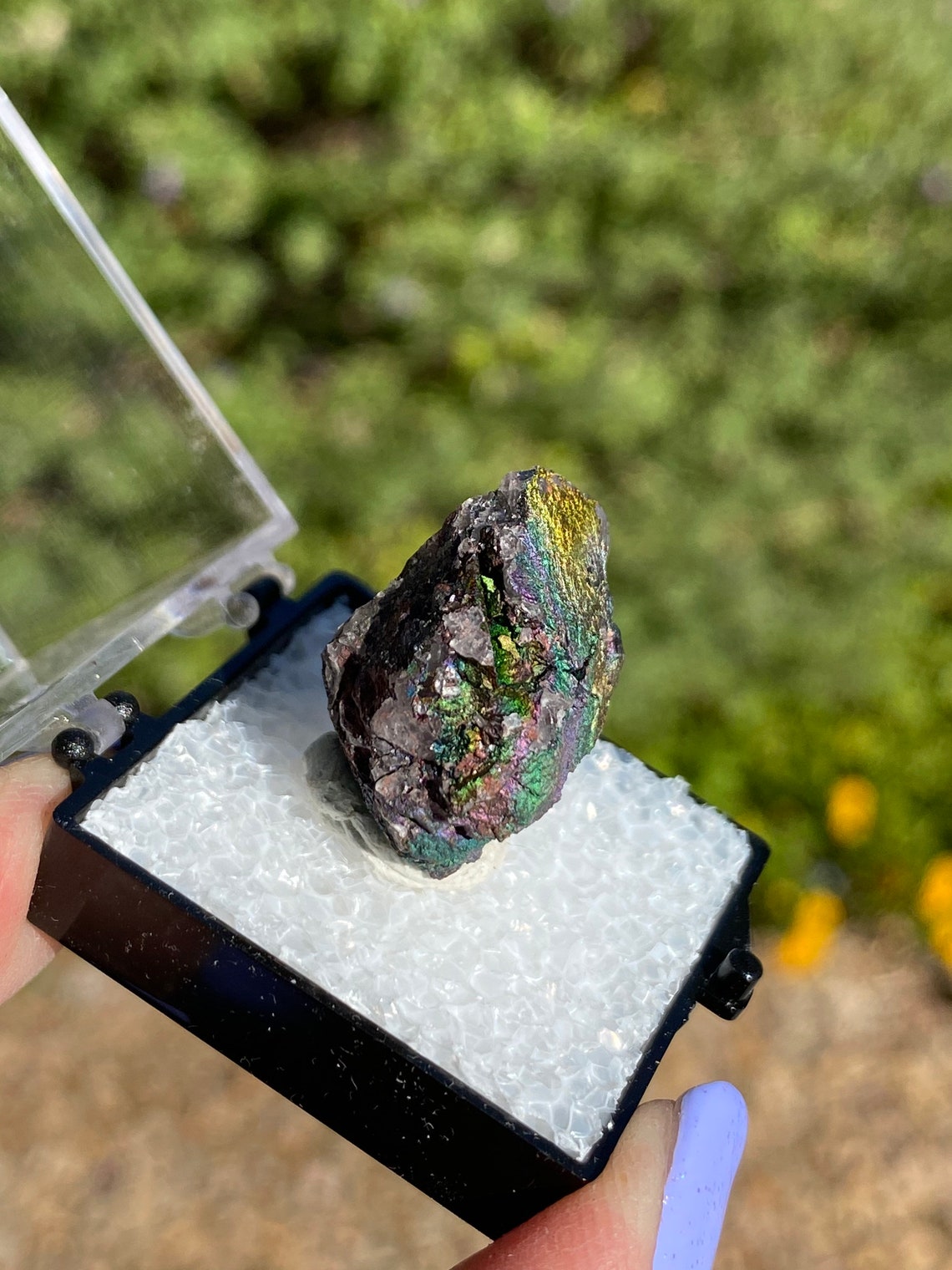 Iridescent Rainbow Turgite From Graves Mtn, Thumbnail Mineral, Display ...