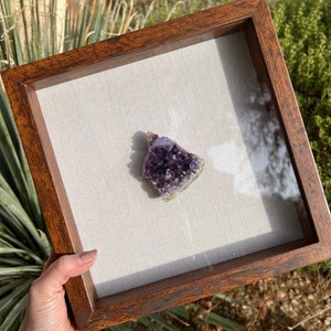 10x10 Shadowbox Framed Amethyst Crystal Cluster, Framed Crystal, Framed ...