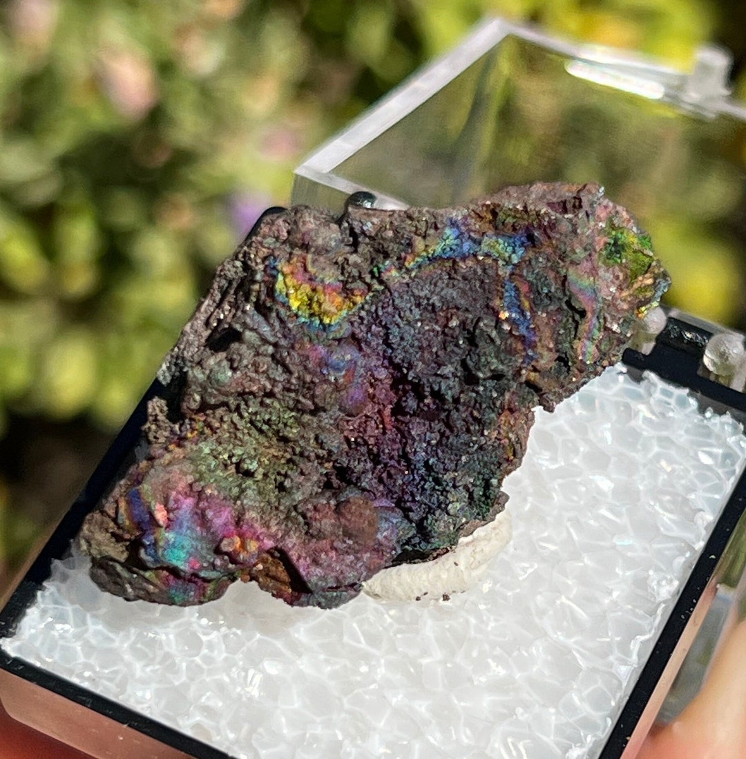 Iridescent Rainbow Turgite From Graves Mtn, Thumbnail Mineral, Display ...