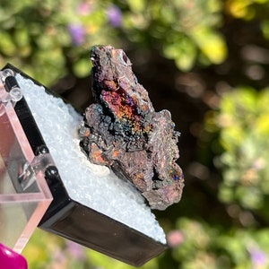 Iridescent Rainbow Turgite From Graves Mtn, Thumbnail Mineral, Display ...