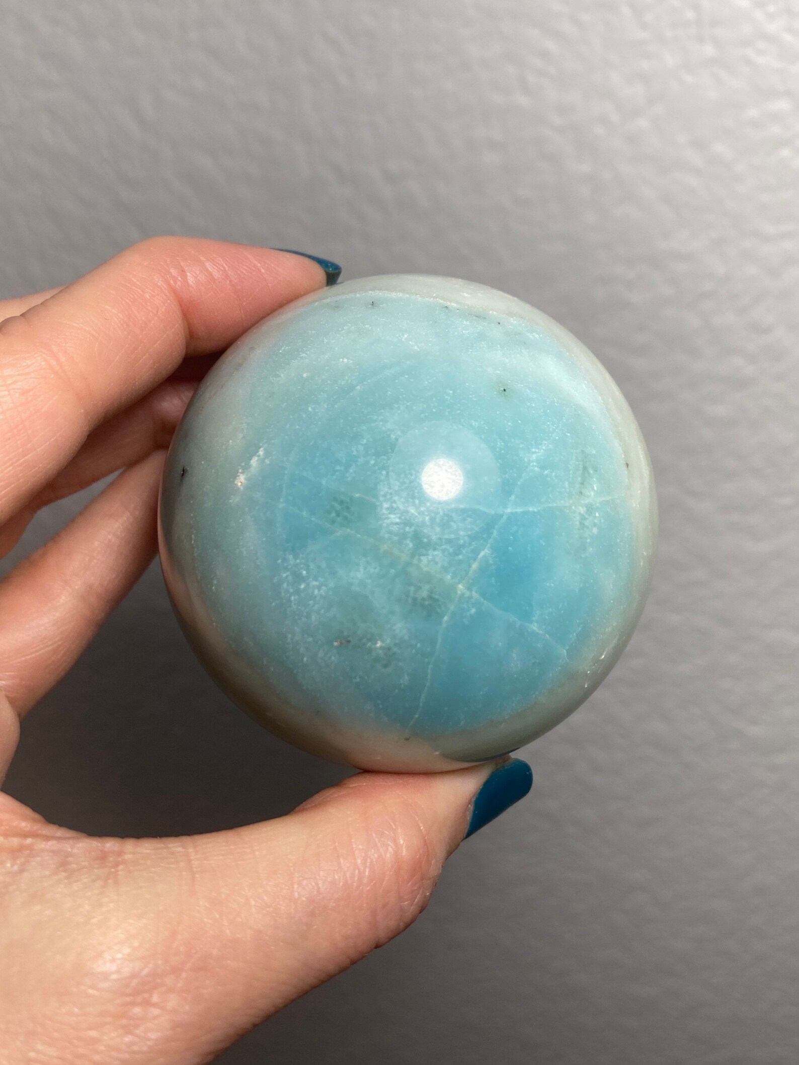 65mm Aqua Blue Calcite Sphere 384g - Etsy