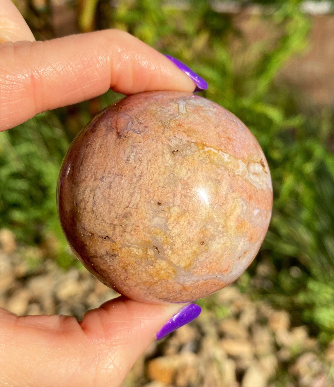 52mm Flower Agate Sphere W/ Stand 191g | Etsy