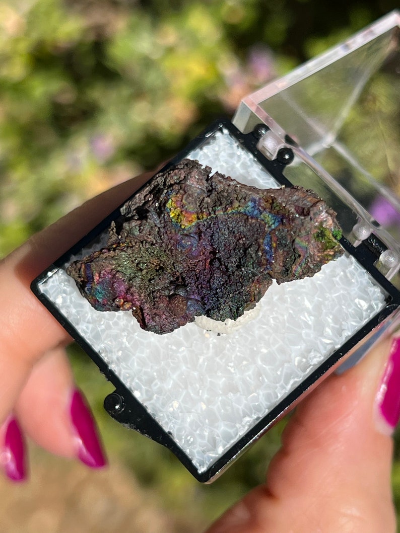 Iridescent Rainbow Turgite From Graves Mtn, Thumbnail Mineral, Display ...