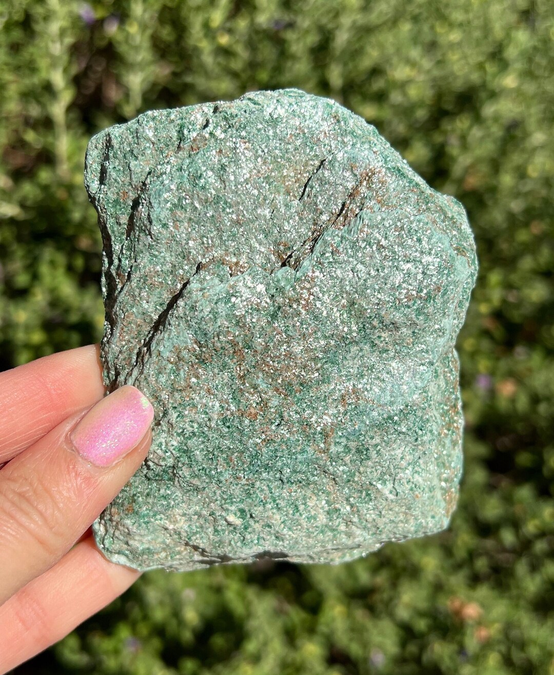 Flashy Raw Green Fuchsite 303g, Rough Fuchsite, Muscovite, Mica Cluster ...