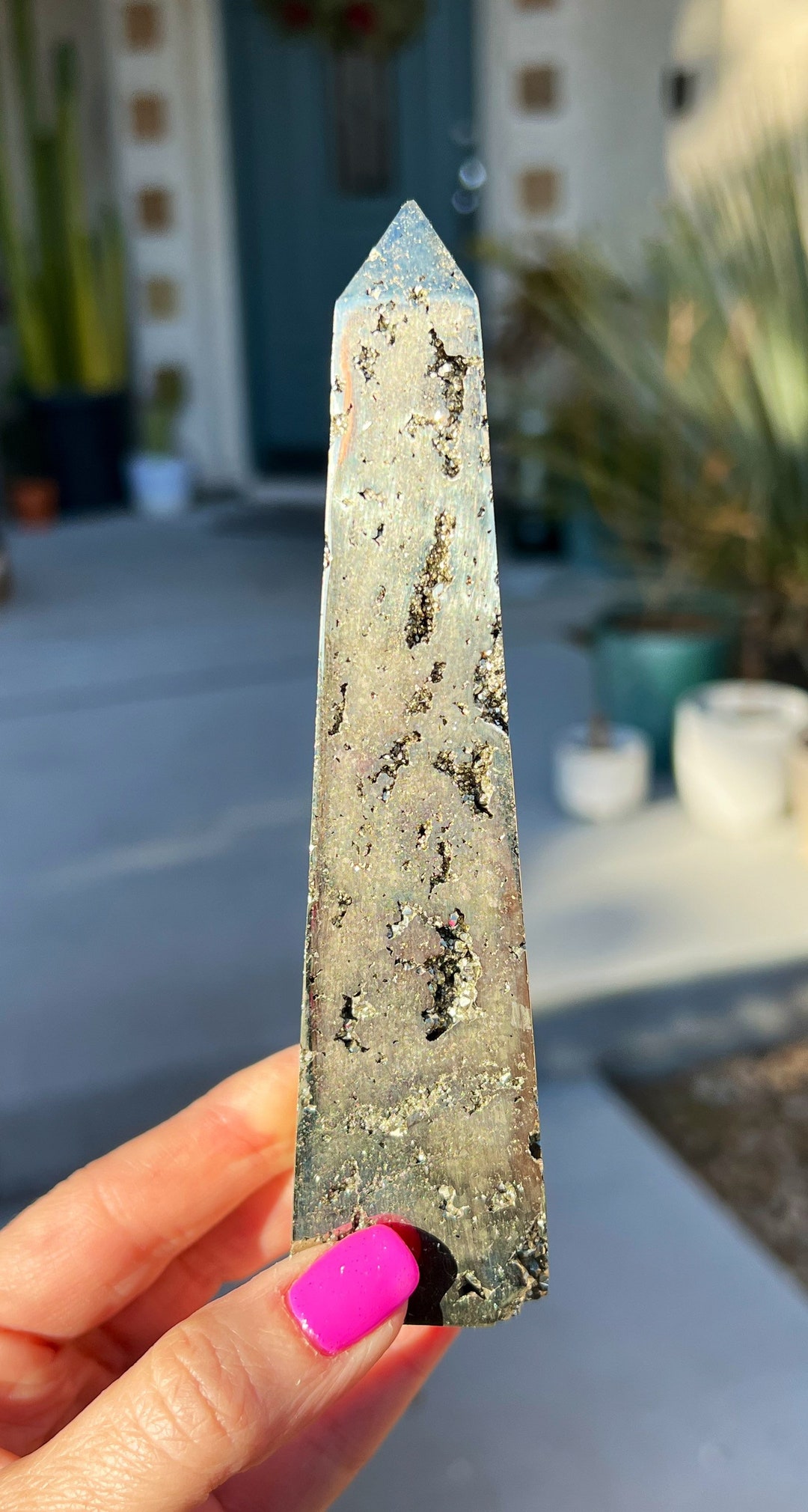 Pyrite Tower Obelisk 379g Fools Gold Shiny Pyrite Pyrite - Etsy