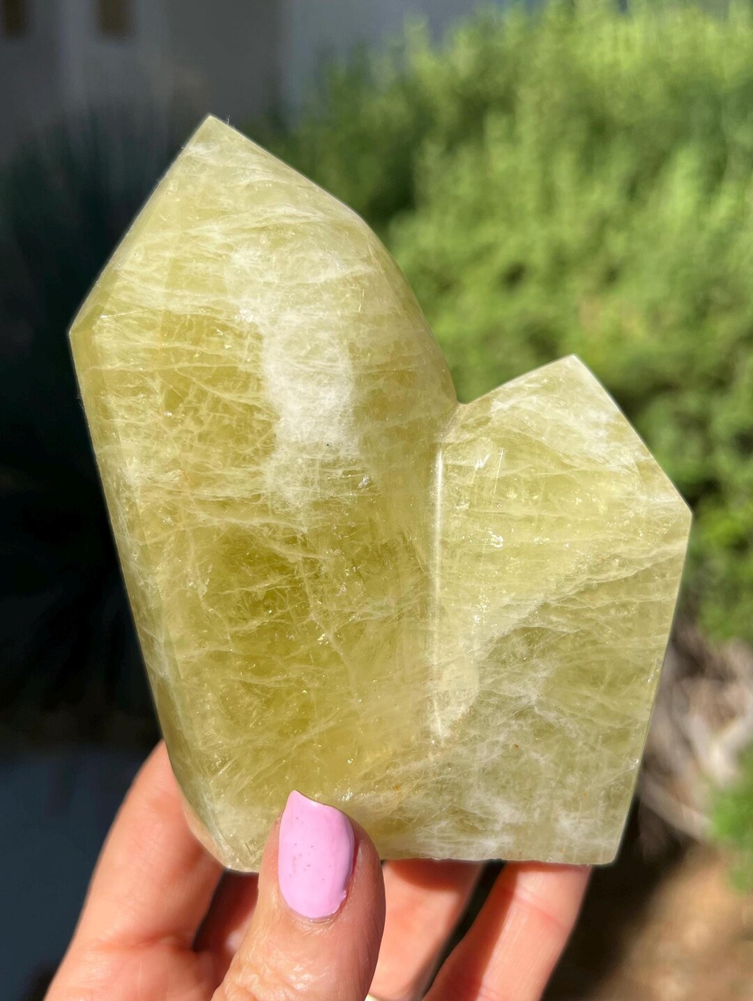 Double Terminated Lemon Quartz Tower 1.4lb, Lemon Quartz, Polished ...