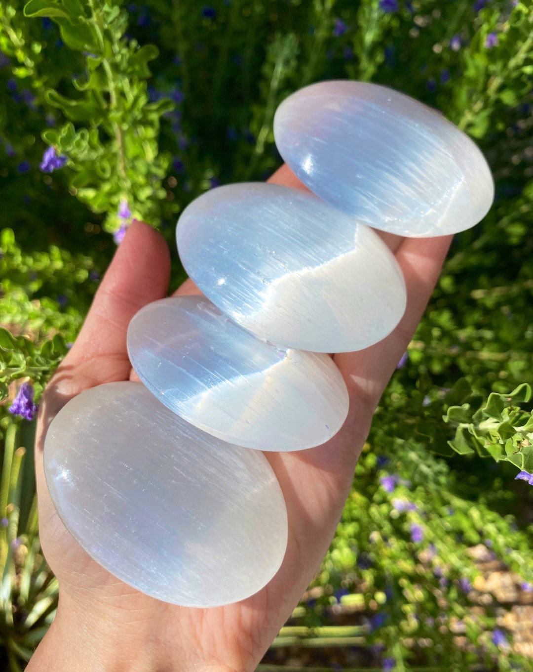 Selenite Palmstone, Selenite Soapstone, Crystal Worrystone, Satin Spar ...