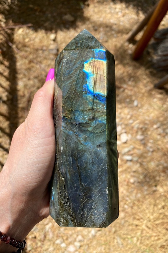 1.10lb Flashy Labradorite Tower | Etsy