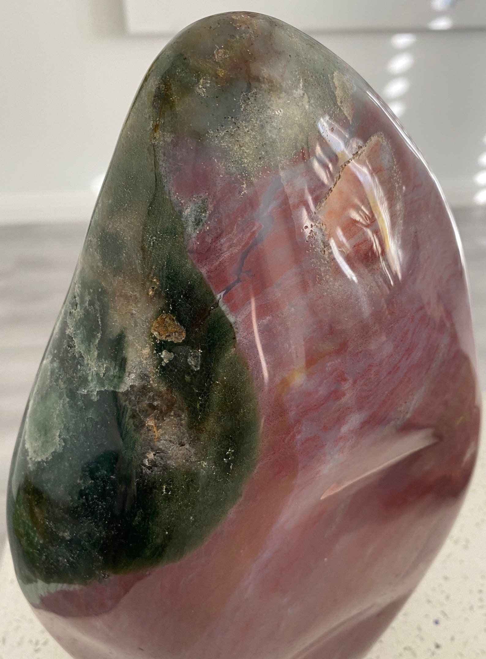 13lb XL Pink/green Ocean Jasper Freeform - Etsy