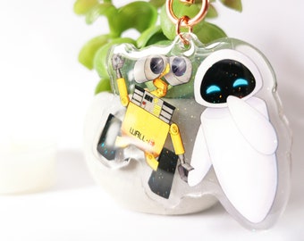 Wall E and Eve Keychain - Etsy