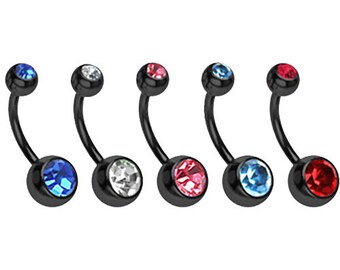 Gothic belly ring | Etsy