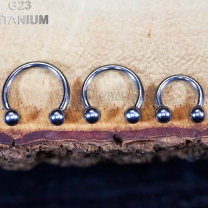 16G Titanium Internally Threaded Septum Ring Horseshoe - Etsy
