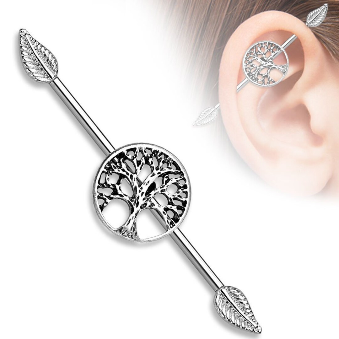 Surgical Steel Industrial Scaffold 14G Barbell Burnish - Etsy