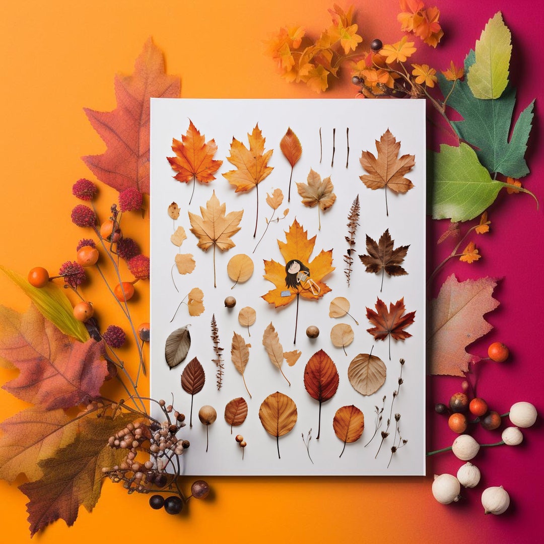 Autumn Art Fall Collage Leaves Print - Etsy