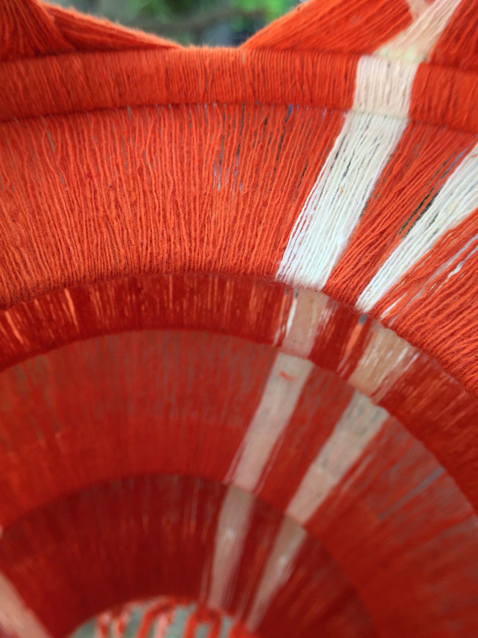 Fire orange macrame lamp shade boho macrame chandelier | Etsy