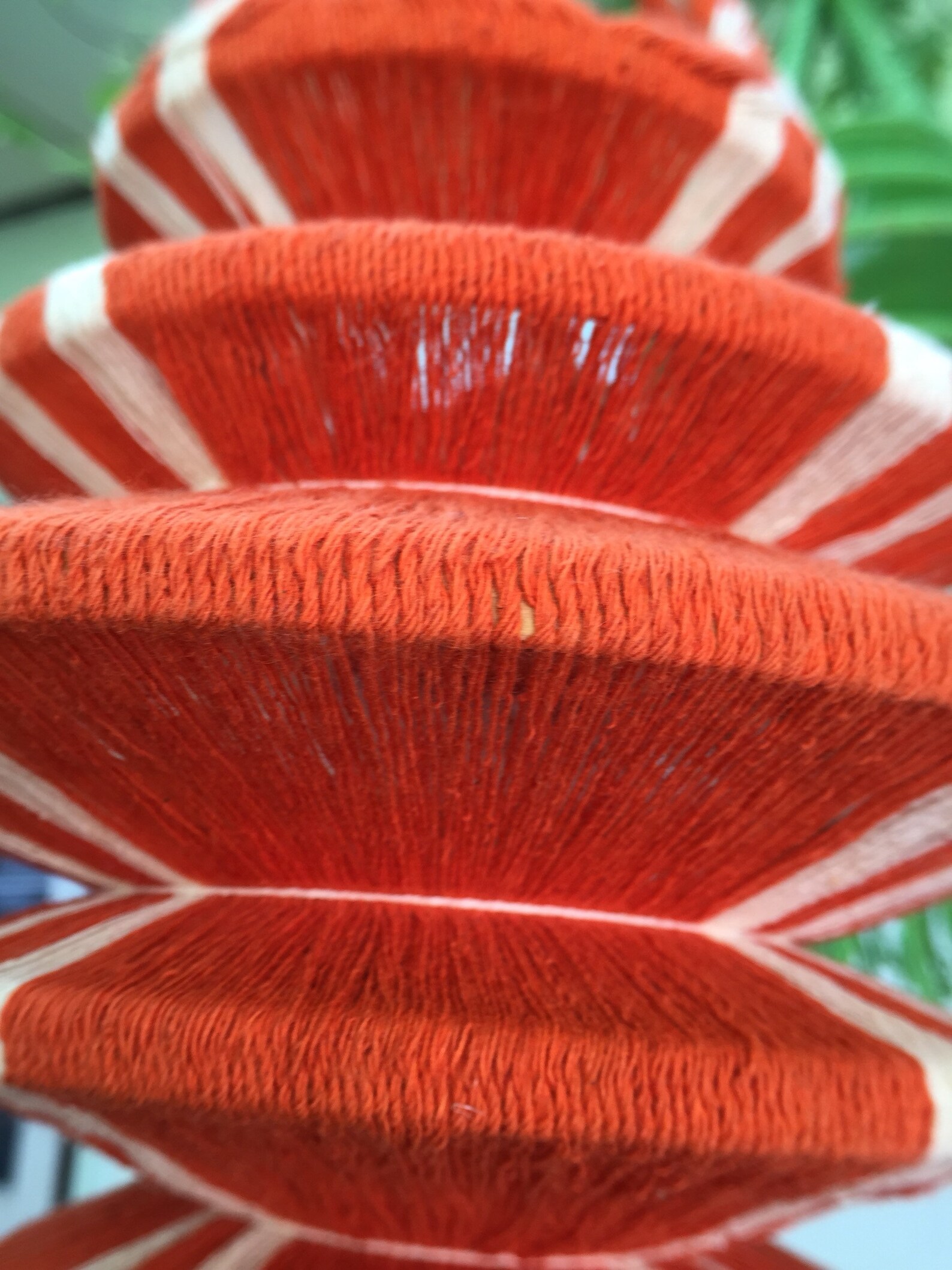 Fire orange macrame lamp shade boho macrame chandelier | Etsy