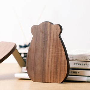 Decor Cute Bear Bookends, Walnut Book Stands, Beech Bookends, Handmade ...