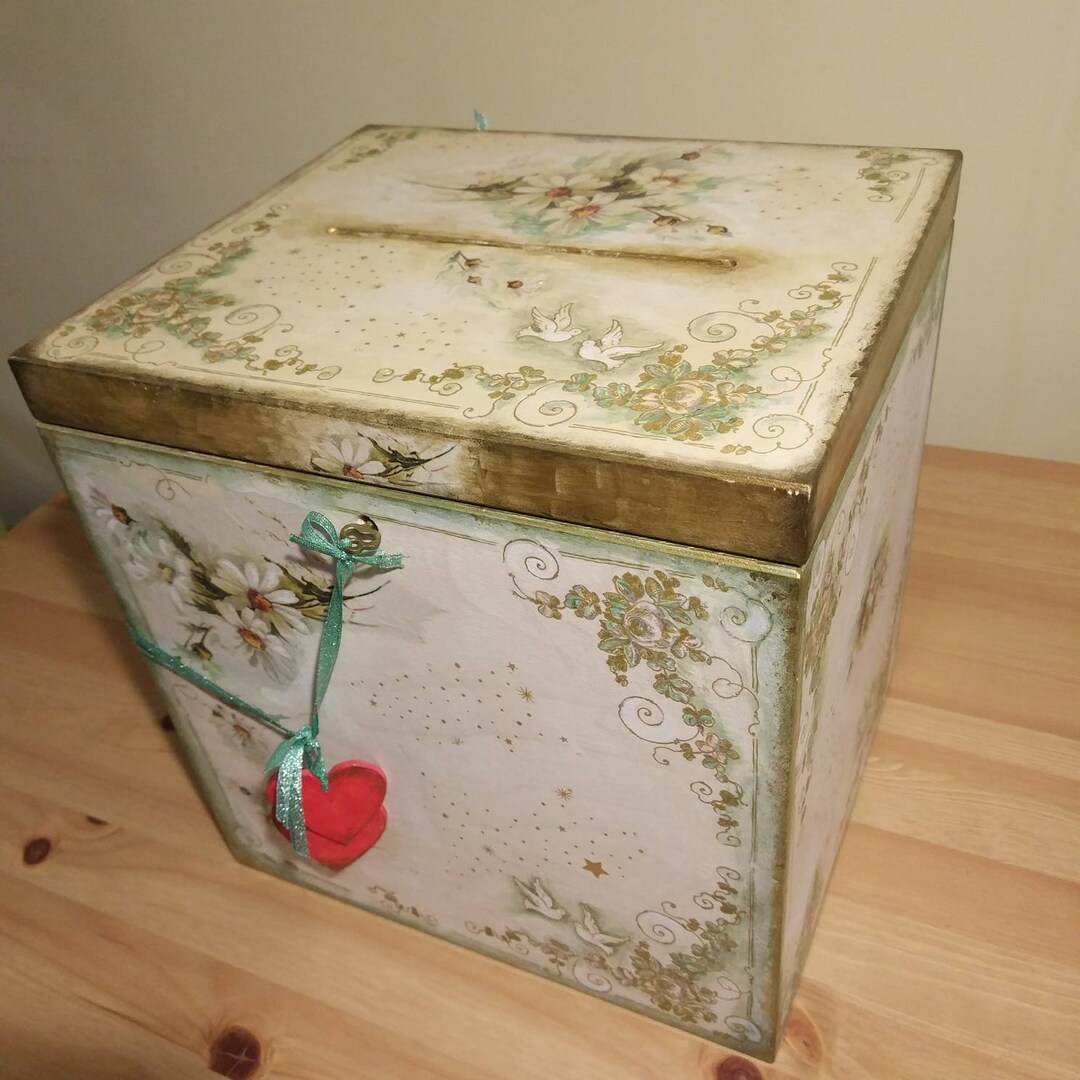 Rustic Wood Card Box, Wedding Card Box, Anniversary Box, Graduation ...