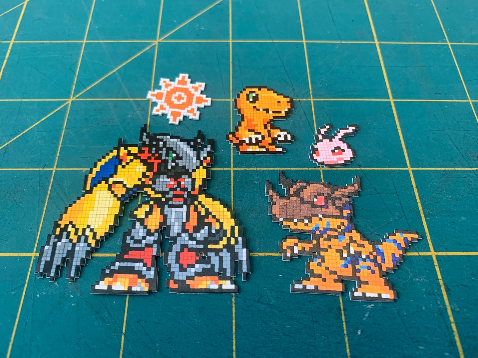 Digimon Pixel art magnet | Etsy