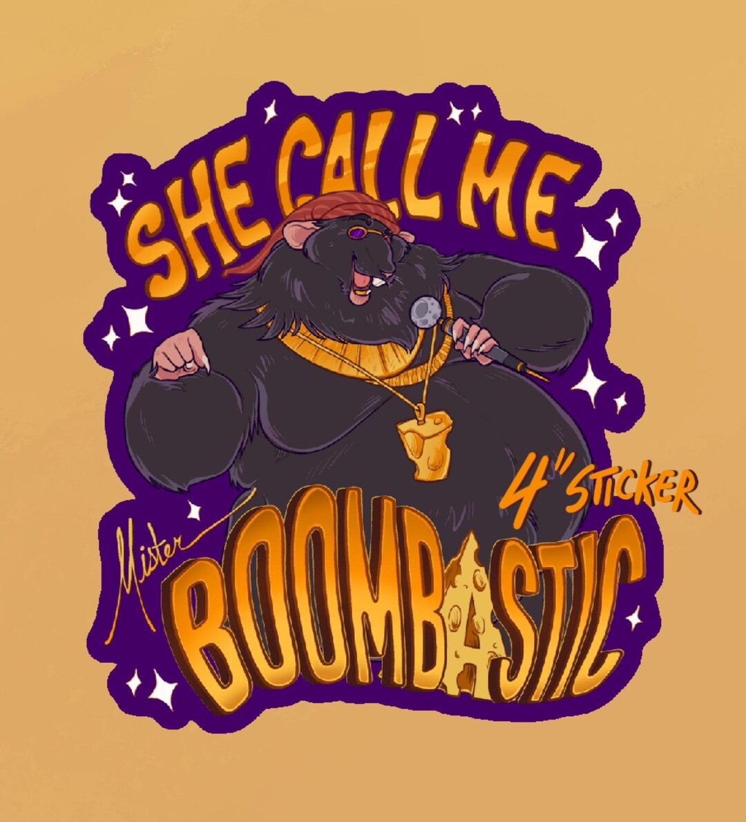 BOOMBASTIC - Original Sticker - Etsy
