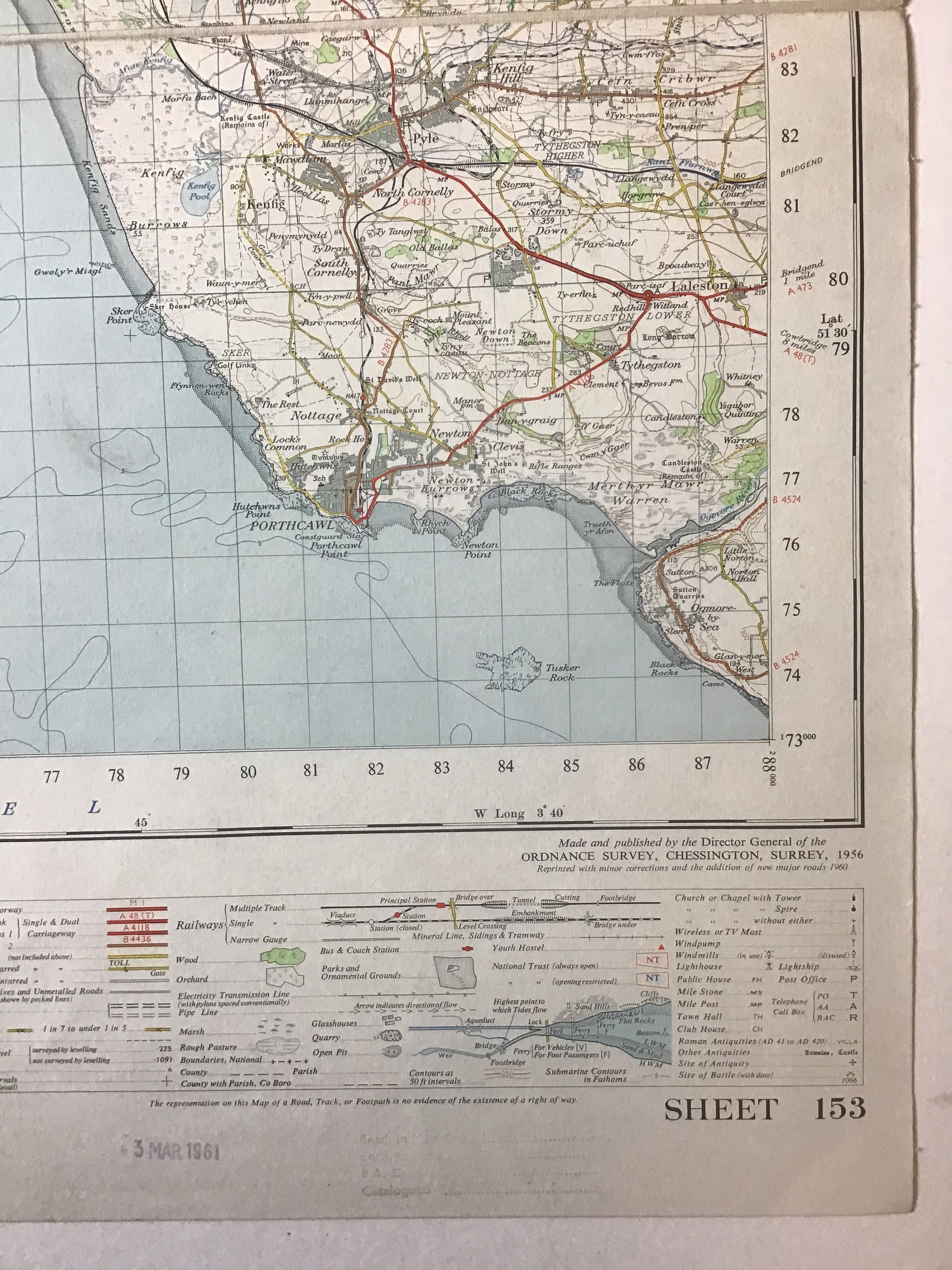 Swansea 1956 Map Sheet 153 Vintage British Geological Survey - Etsy 日本