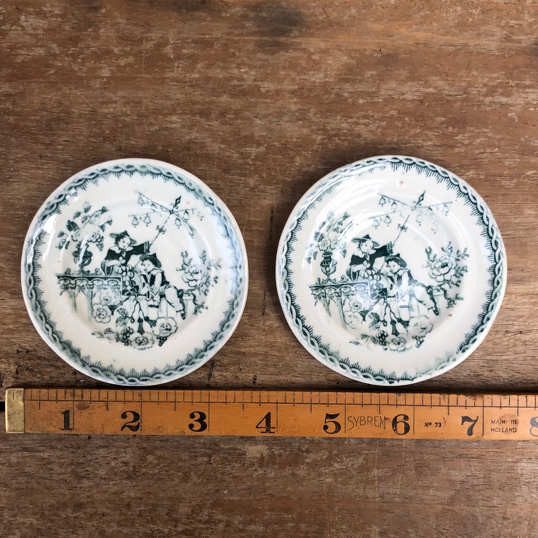 Antique Dolls Tea Set Plates Childs Tea Set Plates Miniature - Etsy