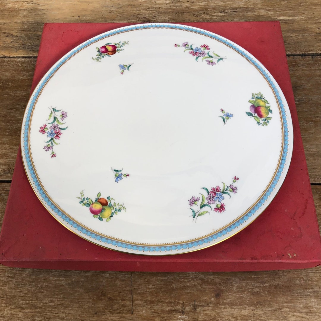 Vintage Spode Trapnell Cake Plate or Cheese Platter Blue and - Etsy