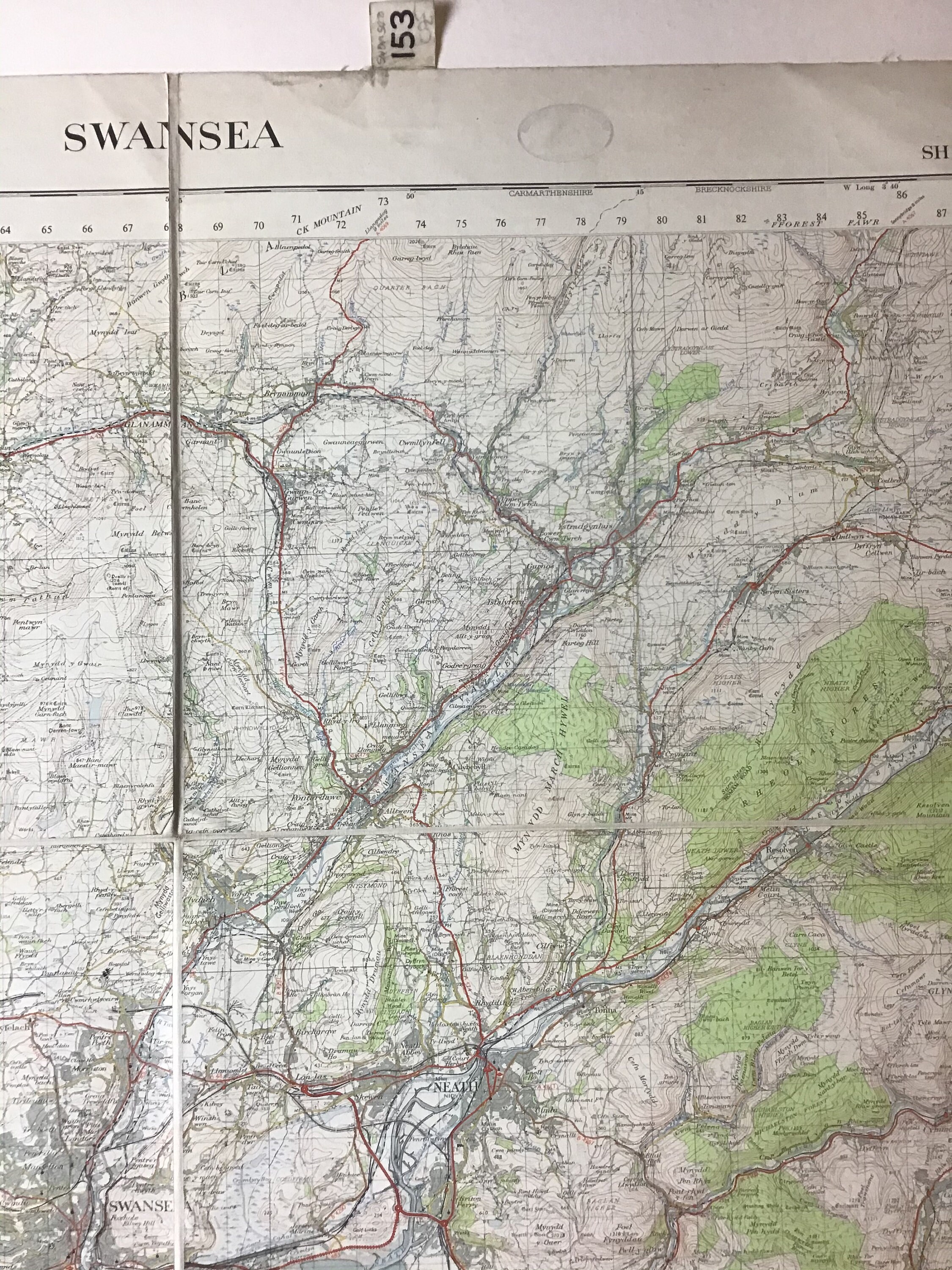 Swansea 1956 Map Sheet 153 Vintage British Geological Survey - Etsy 日本