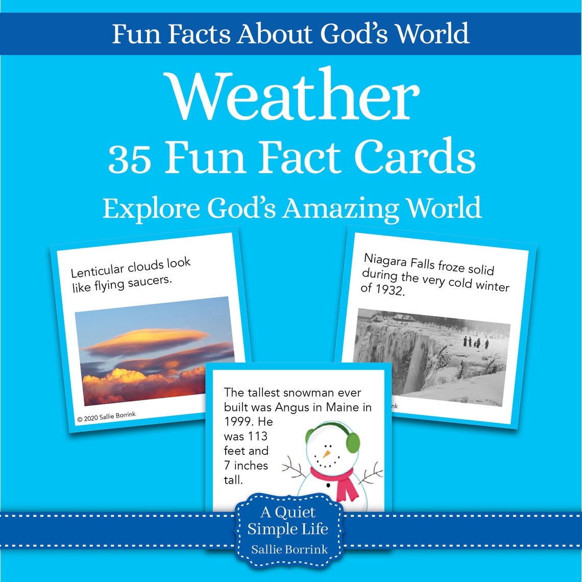 Weather Fun Facts Cards – Printable Activity - Etsy