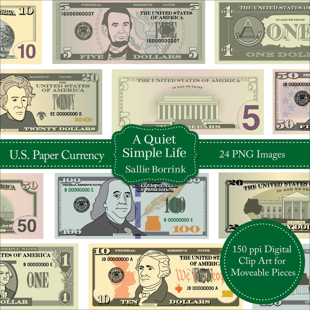 U.S. Money Moveable Clip Art for Digital Resources - Etsy