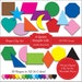 Shapes Moveable Clip Art for Digital Resources – 16 Colors & 20 Shapes ...