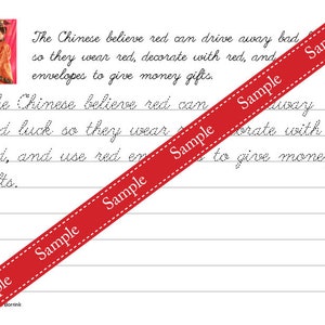 Chinese New Year Copywork – Print and Cursive Worksheets - Etsy